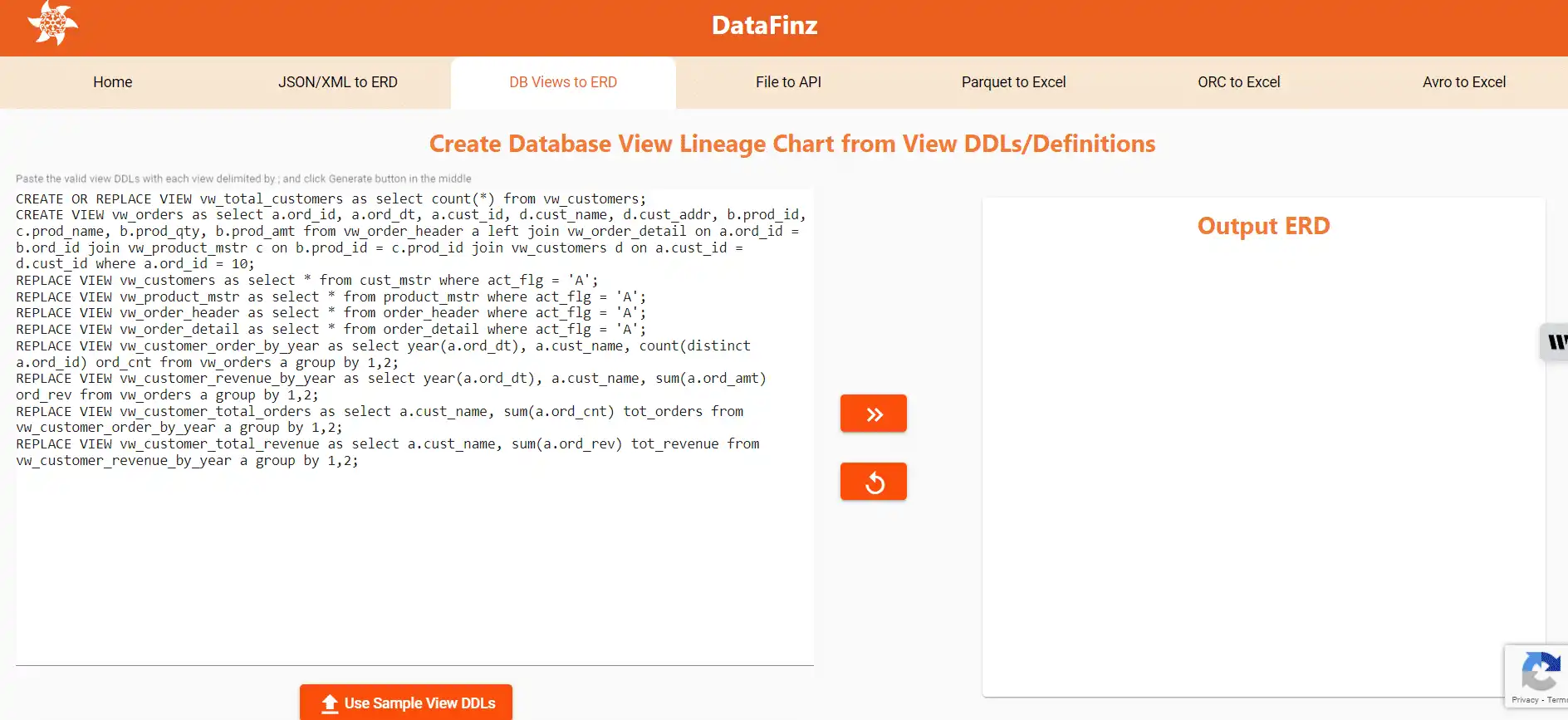 Create ERD Diagram from Database Views with few clicks